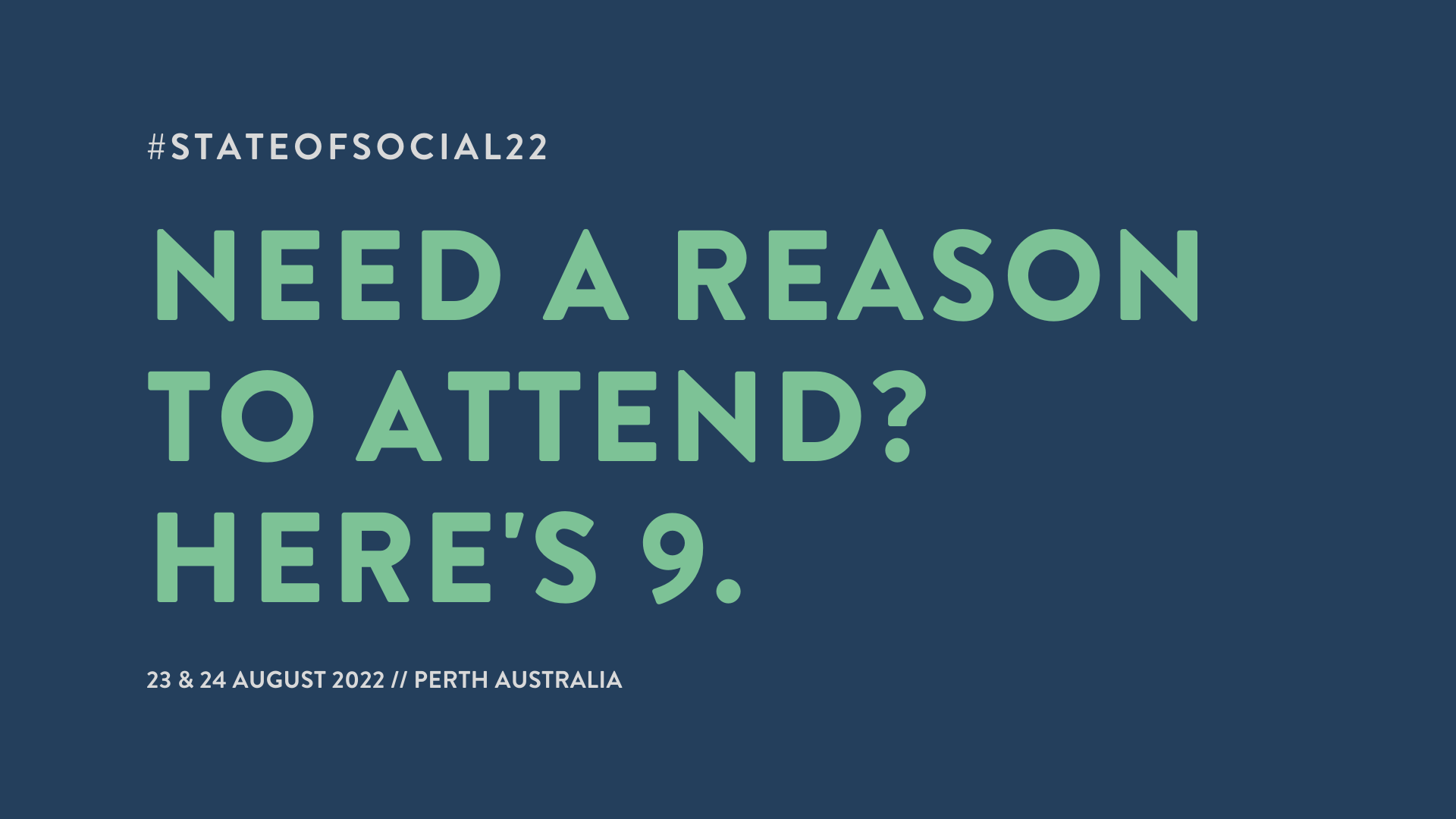 Need A Reason To Attend SOS22 Here s 9 Of Them 